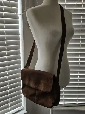 Longchamp | Bags | Longchamp Vintage Brown Leather Crossbody Bag Horse ...